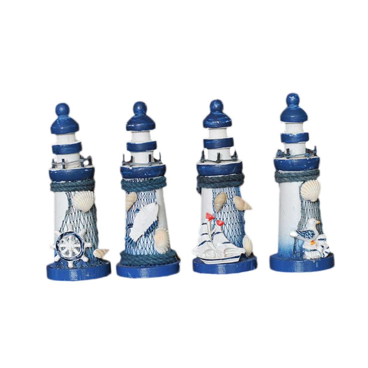 Amazon.com: ULTNICE 1pcs Wooden Mediterranean Lighthouse Ornaments ...