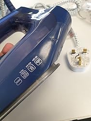 Tefal Steam Iron, 90g Steam Boost, 2000W, FV1713, Virtuo / Black & Blue ...