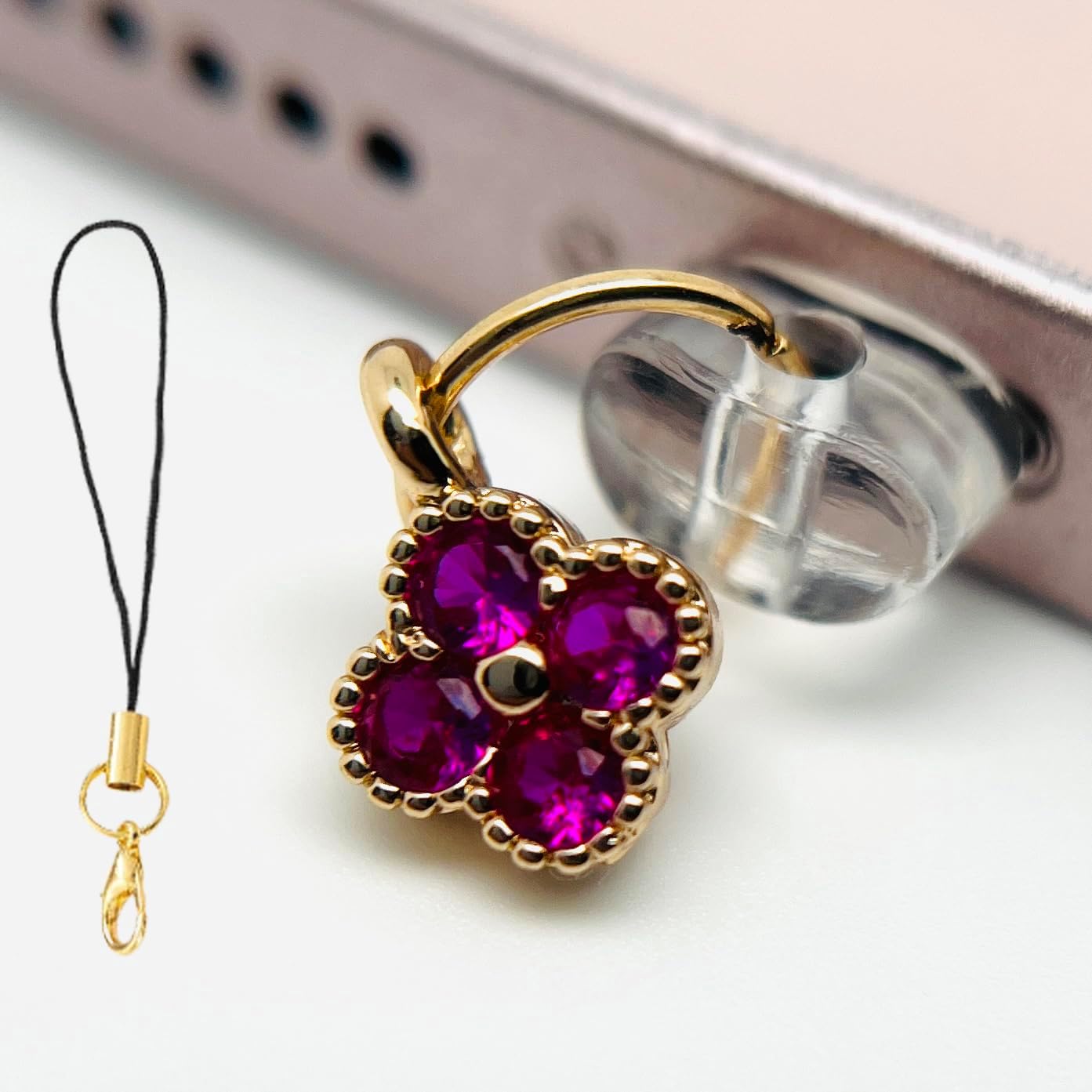 Amazon.com: Loirtlluy Anti Dust Plug Four-Leaf Clover Compatible with ...