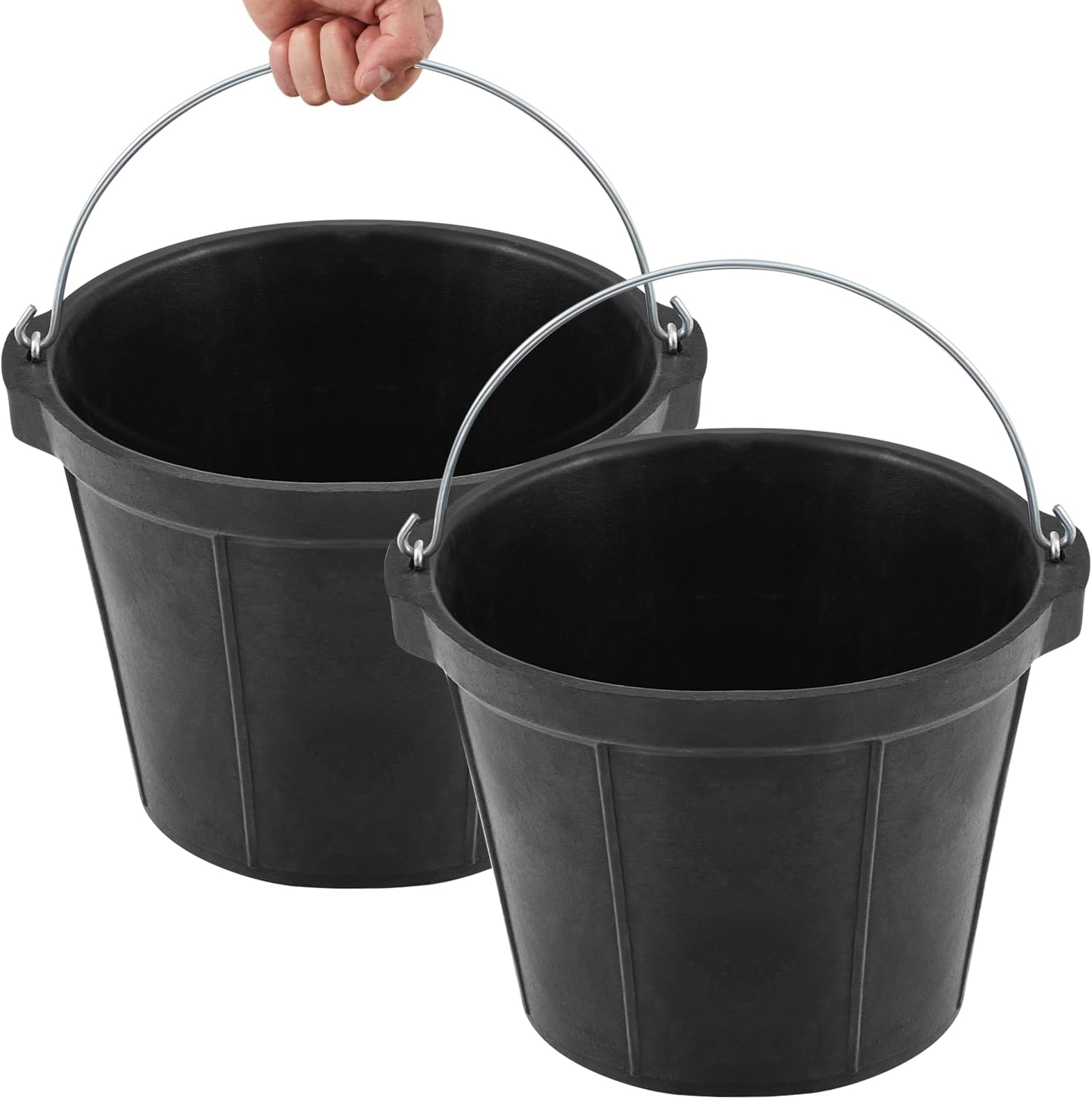 Amazon.com: Fortiflex Mini Feed Pan for Dogs and Horses, 5-Quart, Green ...