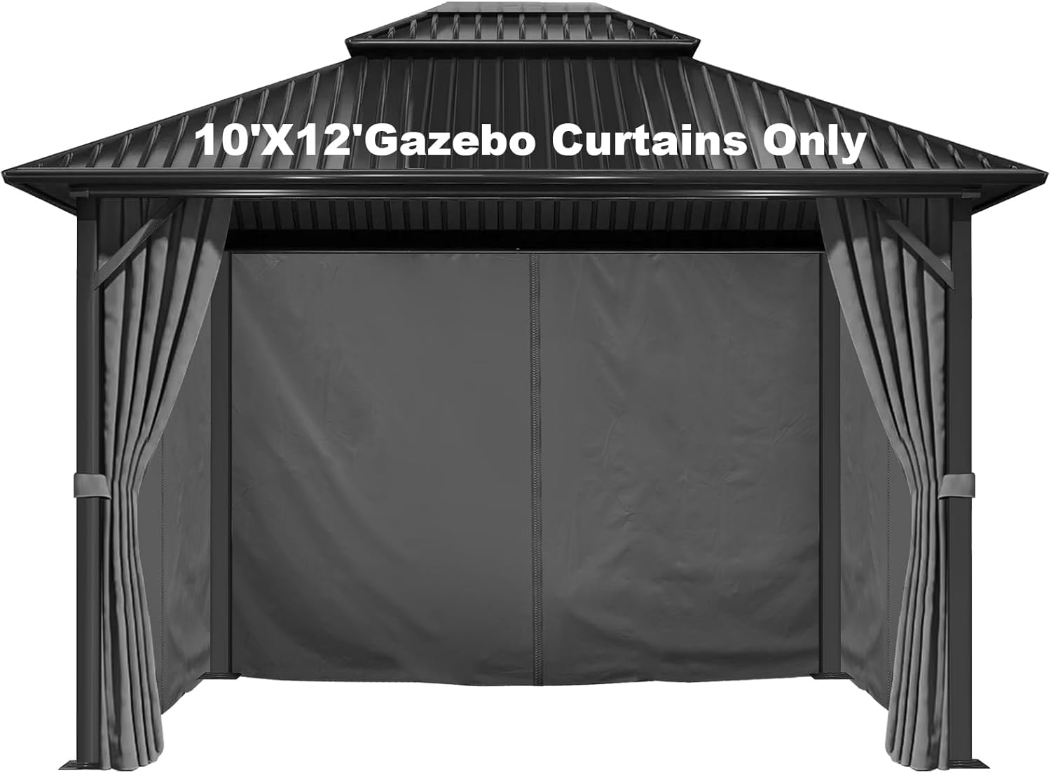 Gazebo Curtains 10'x12' Waterproof, Universal Replacement Privacy ...