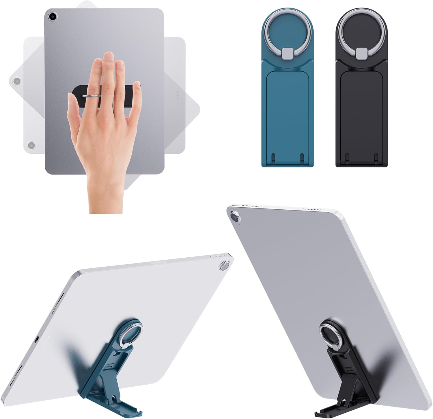 Amazon.com: MRUOZRUI Universal Tablet Stand with Built-in Ring Holder 2 ...