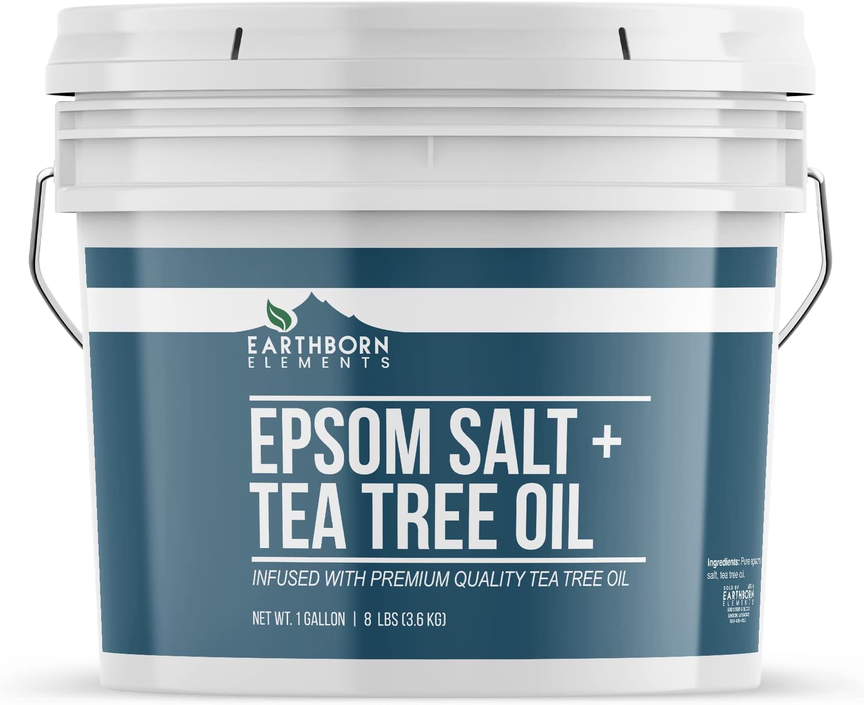 Amazon.com: Earthborn Elements Tea Tree Epsom Salt (1 Gallon) Pure ...