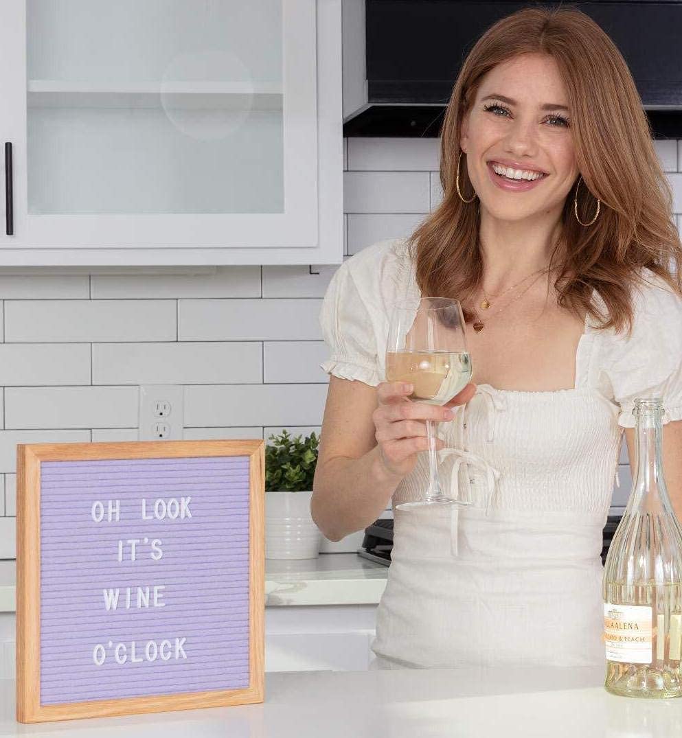 Snapklik.com : Felt Letter Board, 10x10in Changeable Letter Board