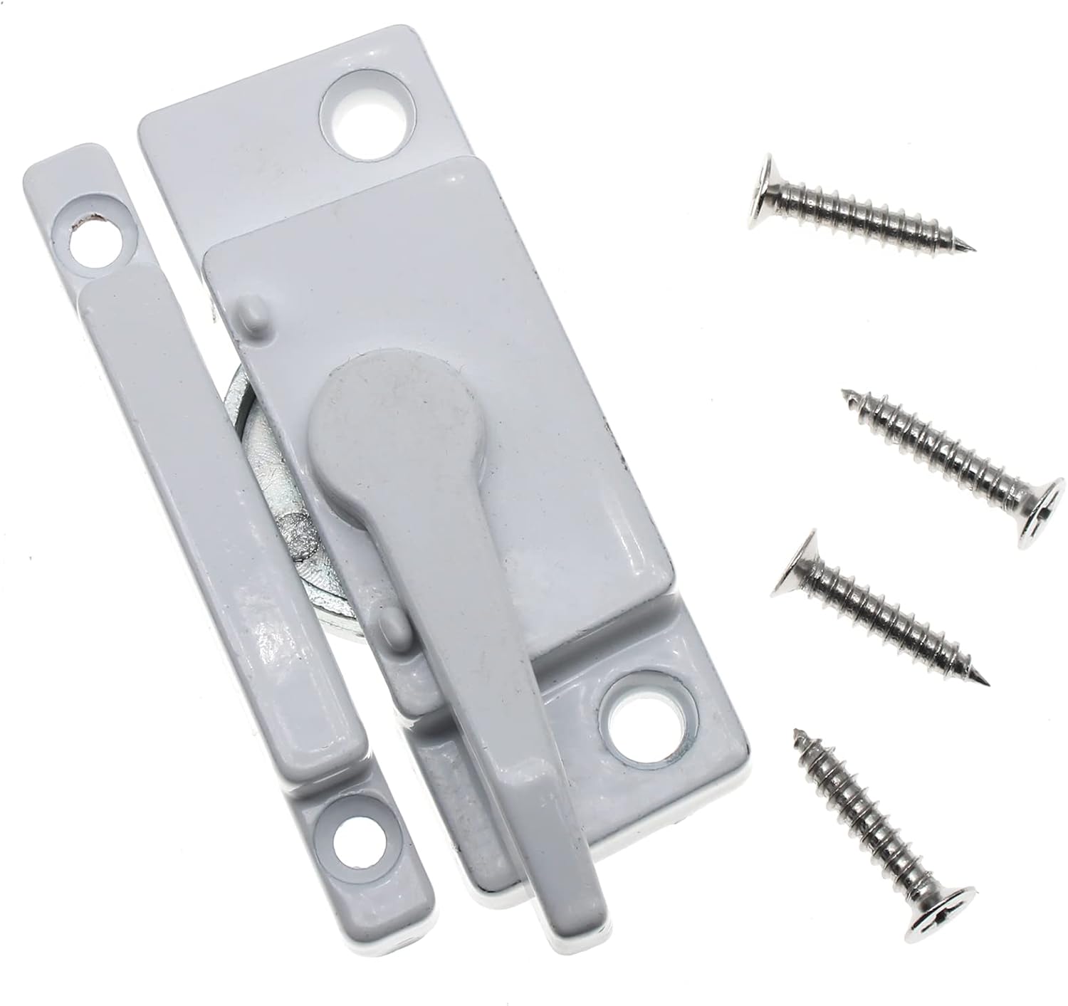 OZXNO 2 Pack Sliding Window Sash Locks Zinc Alloy Sash Lock White ...