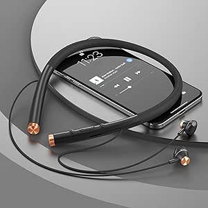 Amazon.com: Neckband Bluetooth Headphones, Bluetooth 5.0 Chip Neck ...