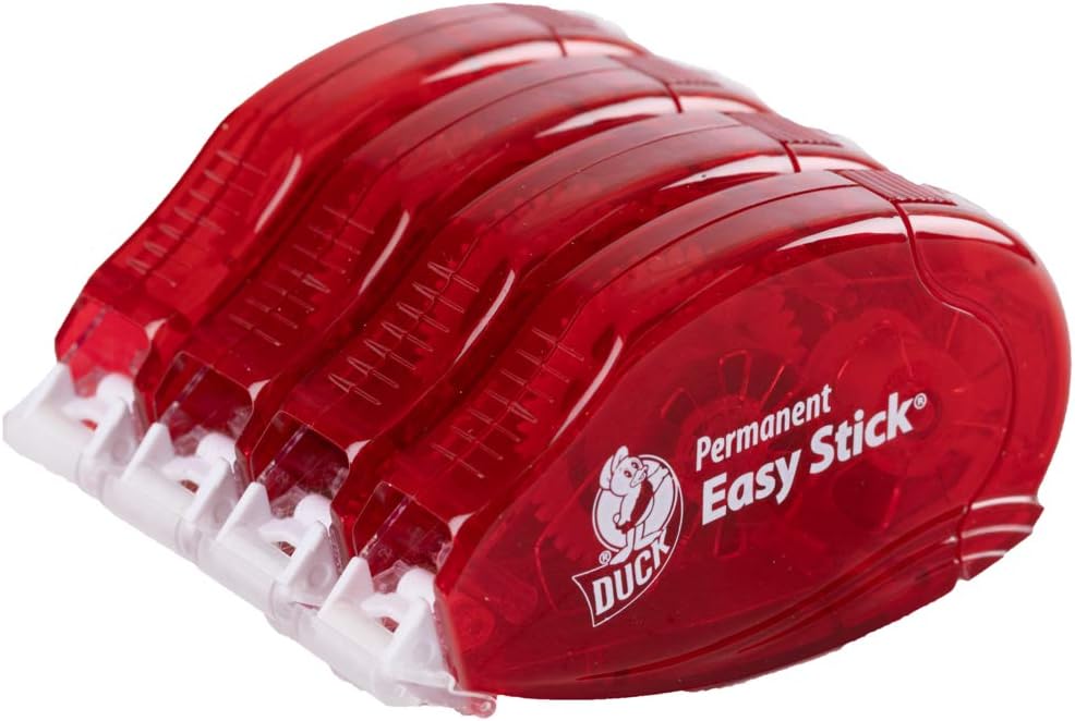 Amazon.com : Duck Easy-Stick Adhesive Roller 4-Pack - Double Sided Tape ...