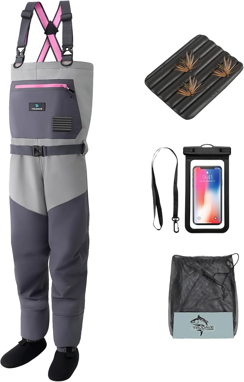 Women's Fishing Waders, Insulated Chest Waders with Stockingfoot ...