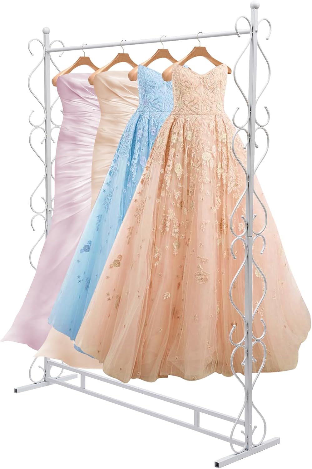 Amazon.com: 4.9x5.9 ft Garment Retail Clothing Rack Large Metal Clothes ...