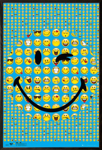 Smiley Smile Poster in a Walnut Wood Frame (24x36) 22044-PSA034126 ...