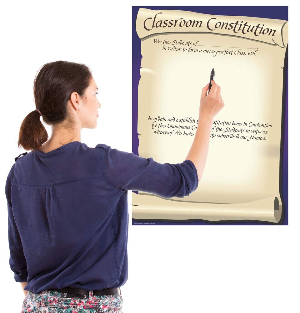 Amazon.com : Dry-Erase Class Constitution Poster : Office Products