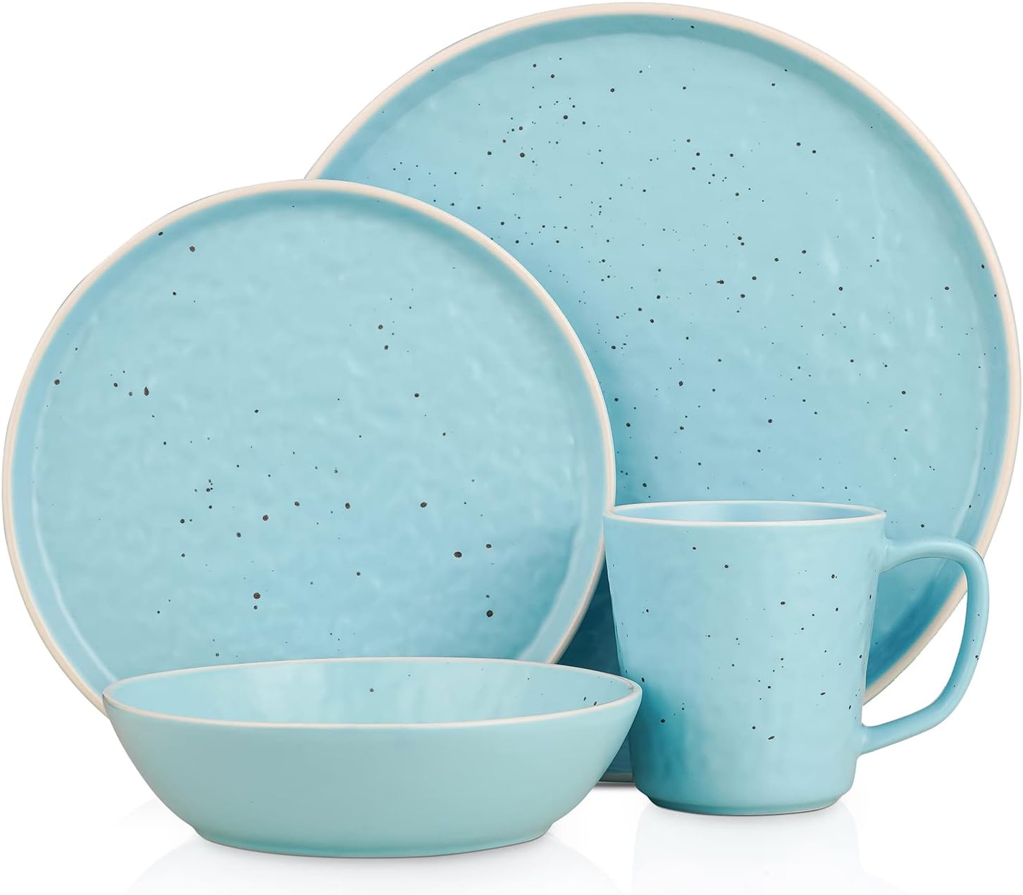 Amazon.com | Gibson Home Retro Specks 12 Piece Ceramic Multicolored ...