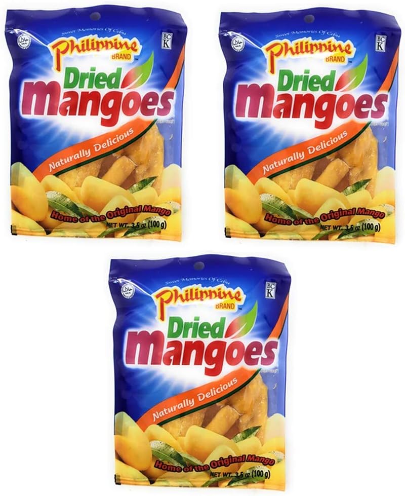 Amazon.com: Philippine Dried Mangoes Naturally Delicious (3 Pack, Total ...