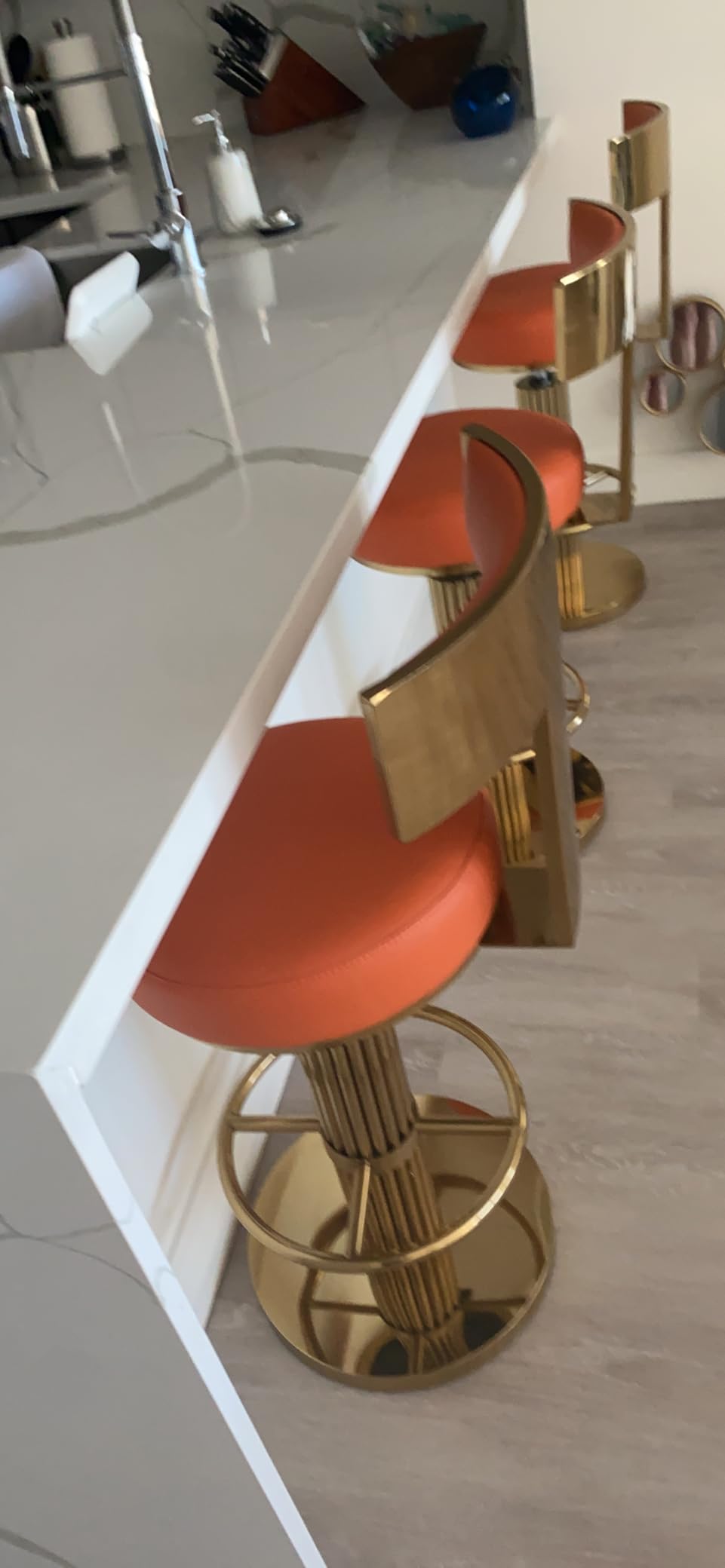 $13/mo - Finance FUNROLUX Counter Height Bar Stools with Back, Modern ...