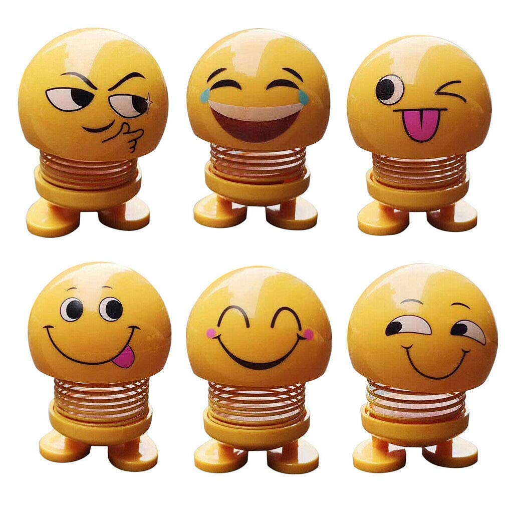 Buy Raawan Emoji/Smiley Spring Bobblehead Doll for Car Dashboard Online ...