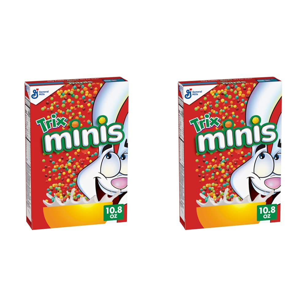 Trix Minis Fruity Mini Corn Puff Breakfast Cereal, 10.8 OZ (Pack of 2 ...