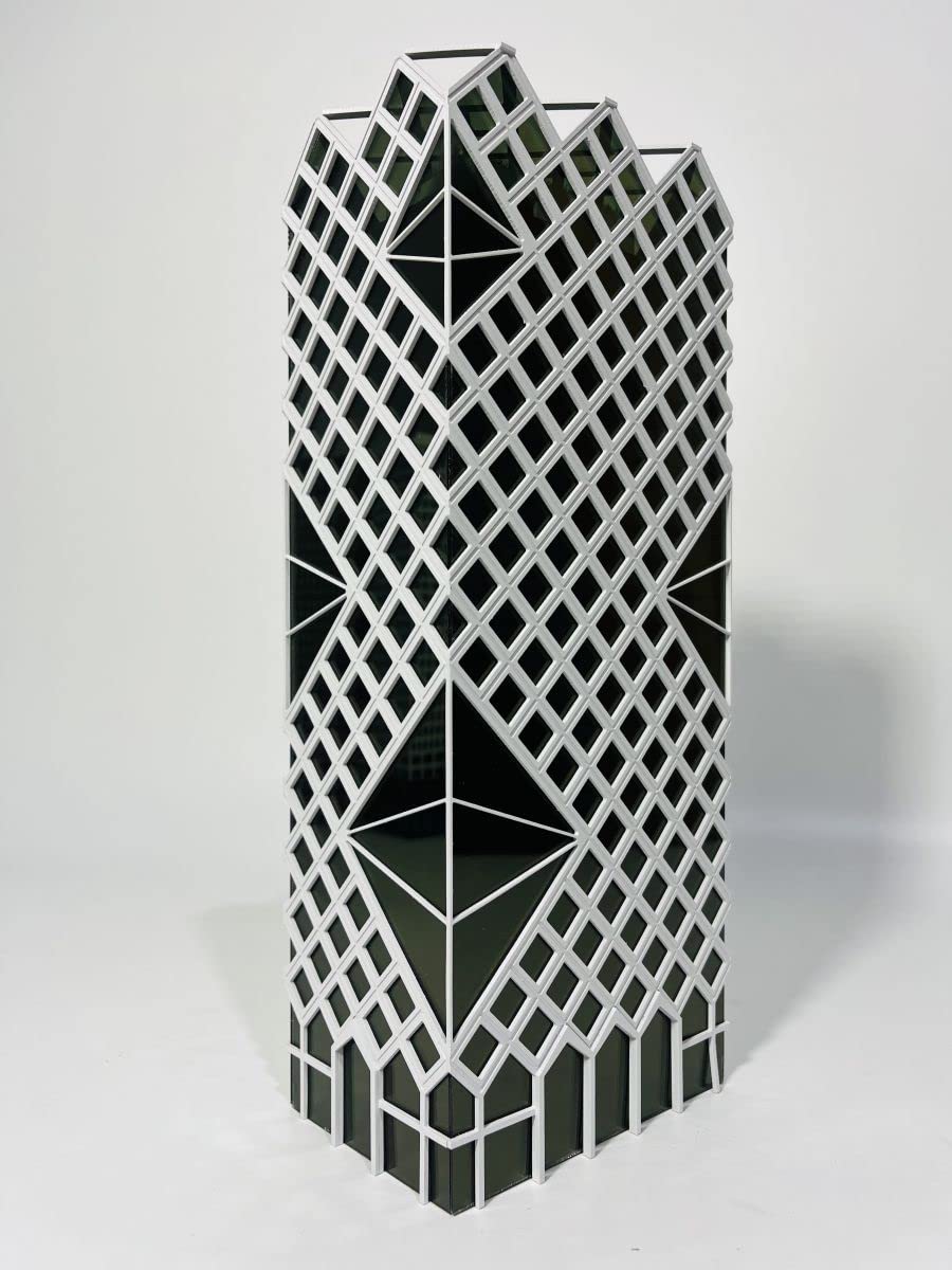 Amazon.com: BENME N Scale Train Railway Scene White Grid Modern City ...