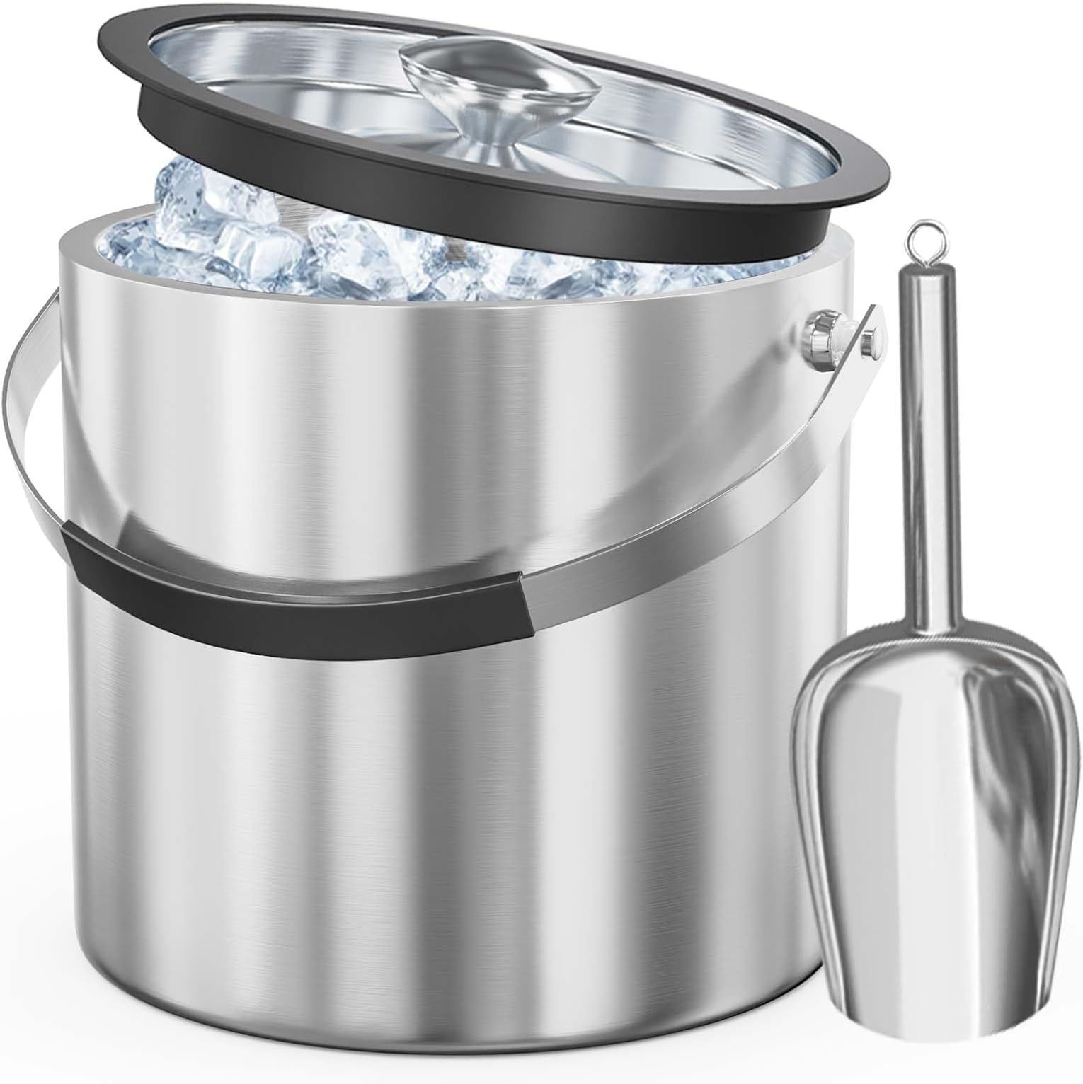 Amazon.com: Bellaforte Insulated Ice Bucket with Lid & Tongs - 3L ...