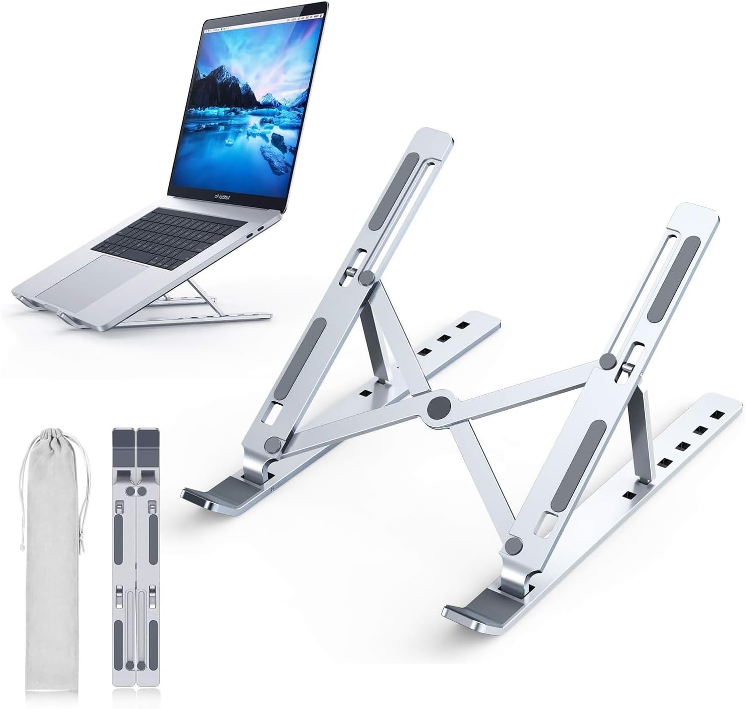 Base Suporte Notebook Laptop Tablet Ergonômico Articulado compatível ...