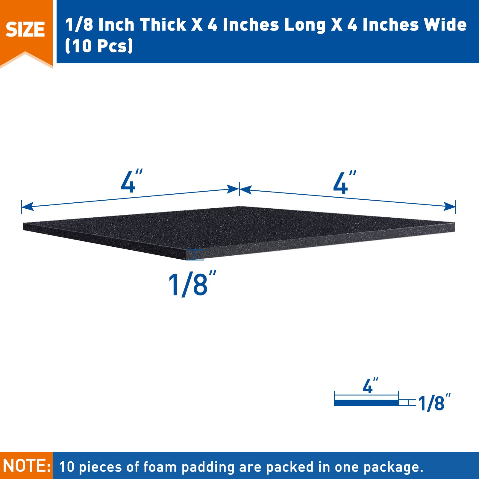 Snapklik.com : MAGZO Adhesive Foam Padding 1/8 Inch Thick X 4 Inch Long ...