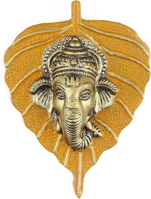 Buy SATVIK Metal Pan Patta Ganesh Decorative Wall Hanging Showpiece ...