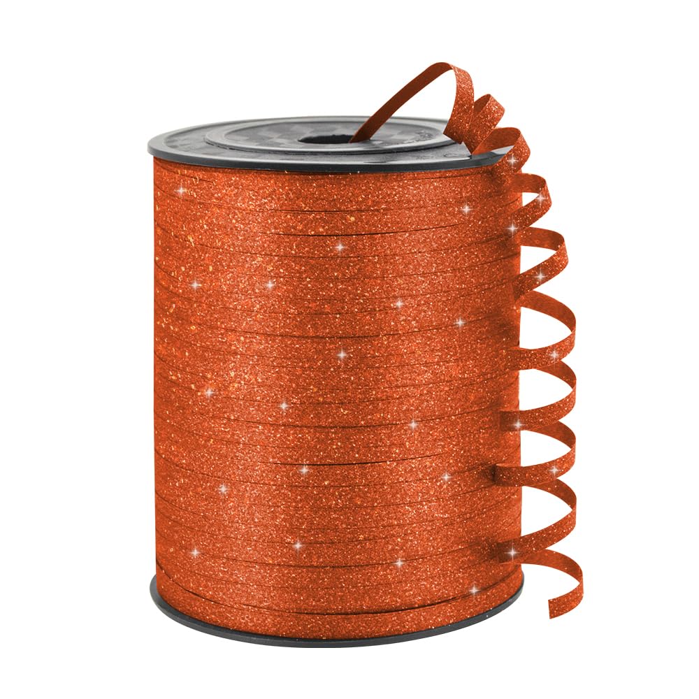 Amazon.com: Orange Glitter Curling Ribbon, 1/5" Wide x 500 Yards ...