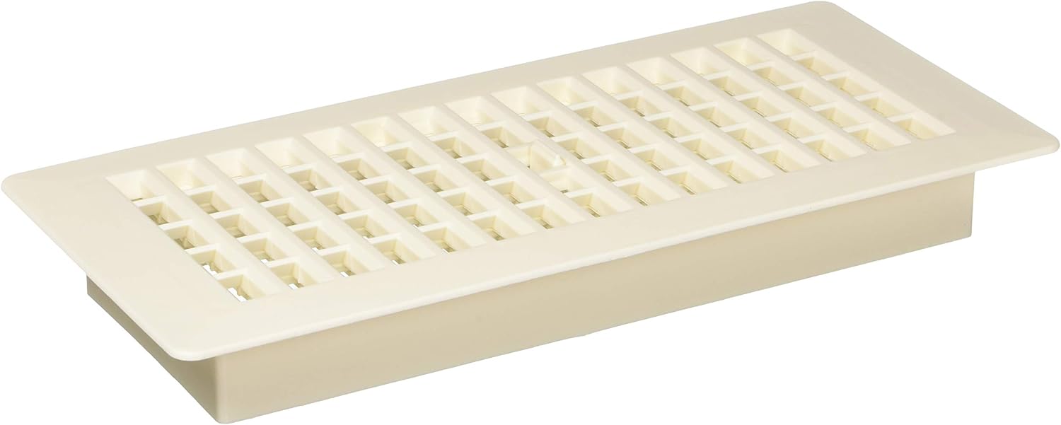 Decor Grates PL410-AL 4-Inch by 10-Inch Plastic Floor Register, Almond ...