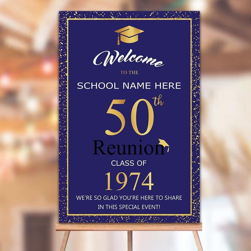 Amazon.com : Personalized Class Reunion Welcome Sign, High School Reunion, College Reunion Party ...