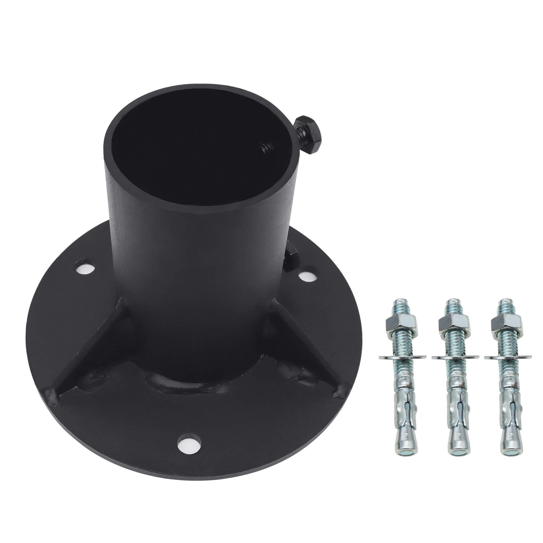 Snapklik.com : Chain Link Fence Post Base, Fit Posts 2-3/8" OD, Black ...