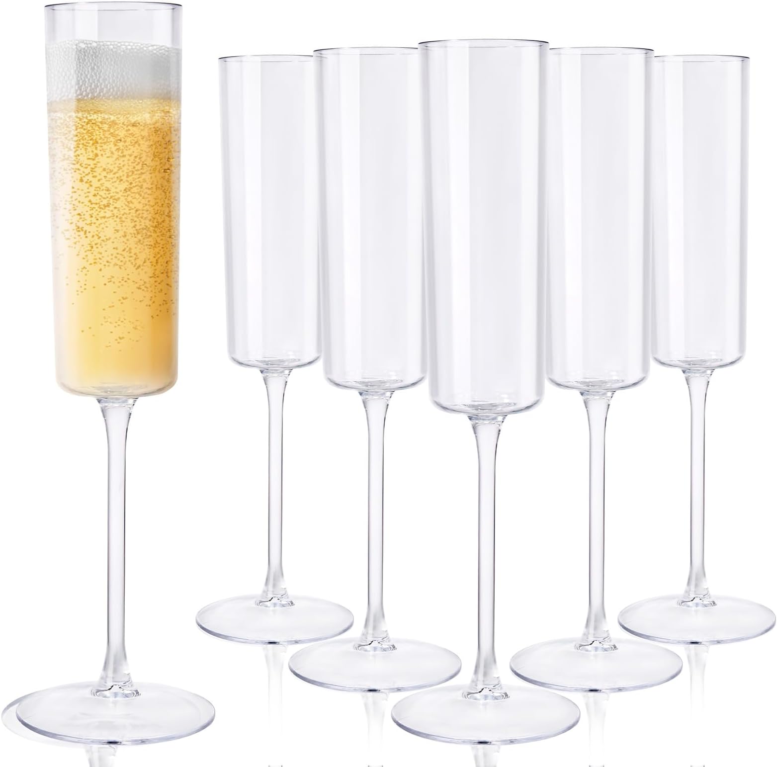 Amazon.com | WYTAOHZL 24PCS Acrylic Champagne Flutes 6 OZ Champagne ...