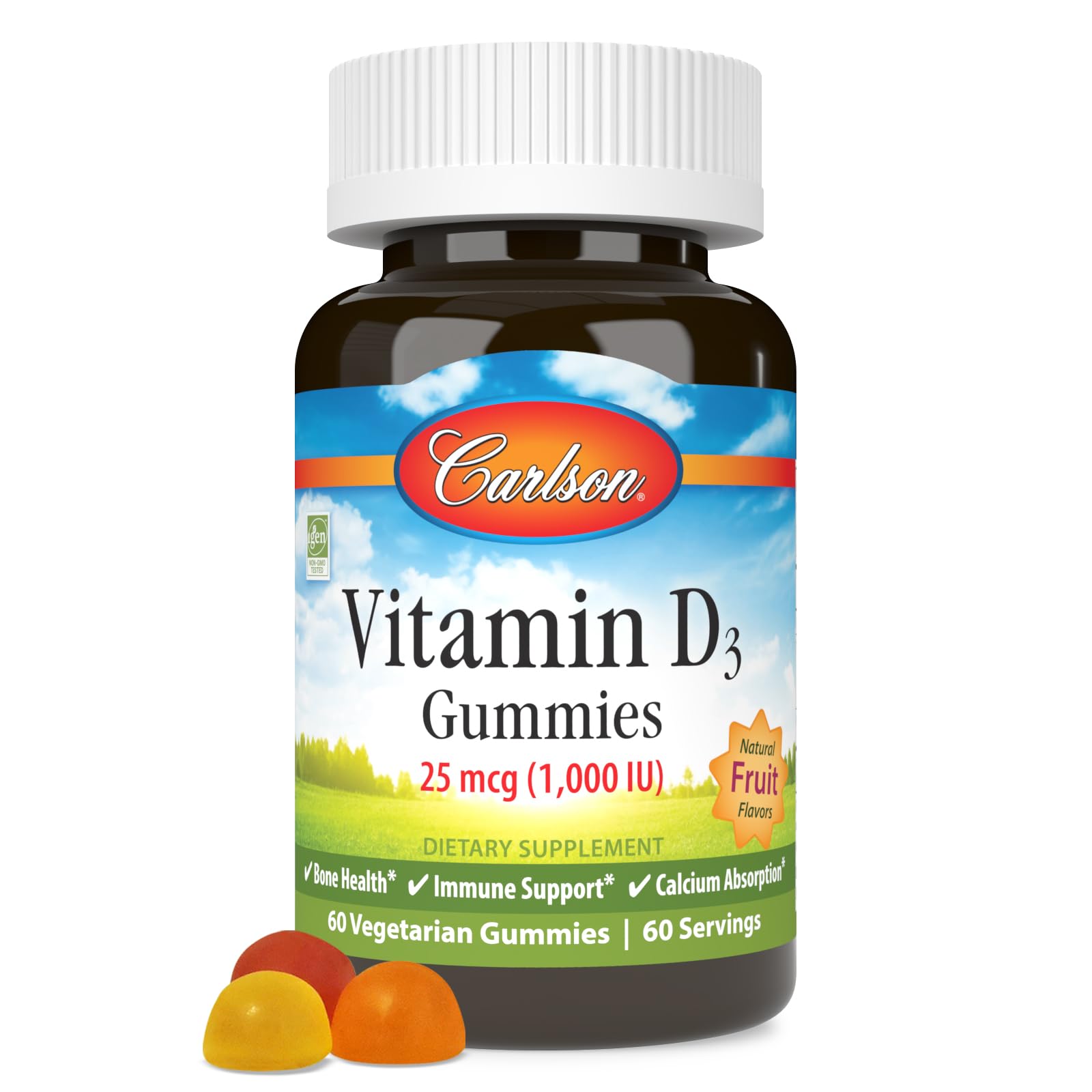 Snapklik.com : Carlson - Vitamin D3 Gummies, 1000 IU