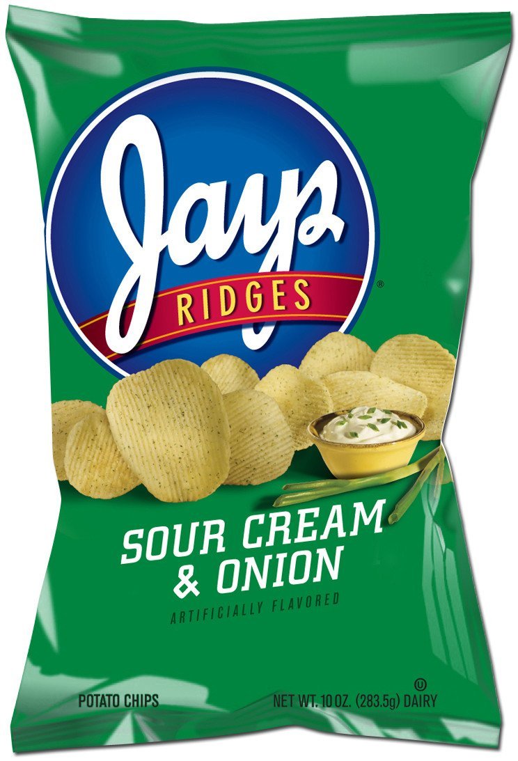 Amazon.com: Jays Ridges Sour Cream & Onion Potato Chips, 10 oz