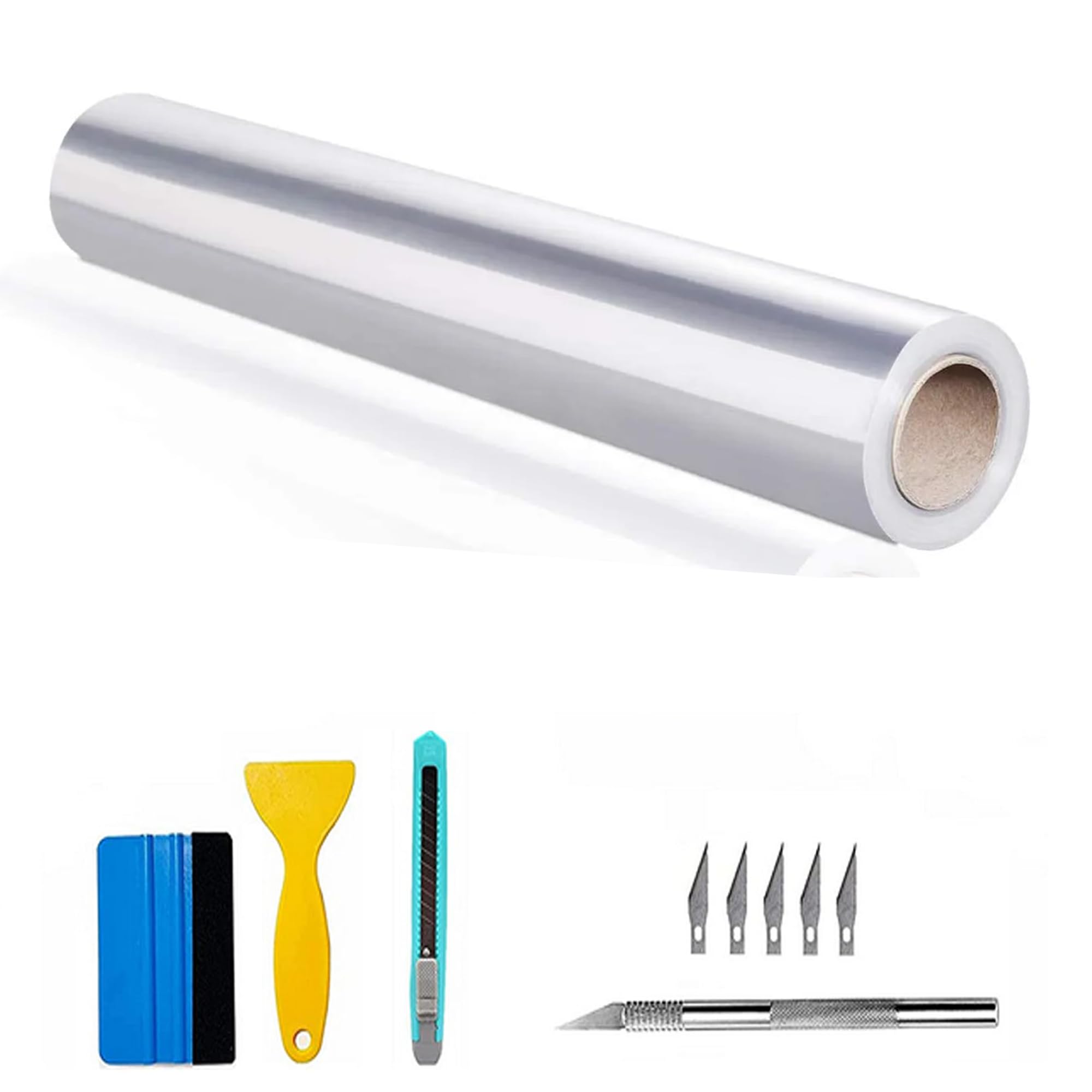 Amazon.com: Clear Protective Vinyl Wrap Roll 1ft x 10ft and vinyl wrap ...