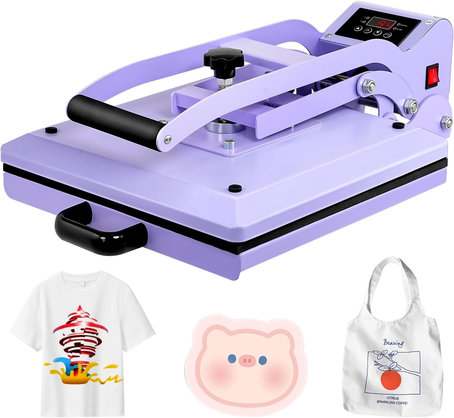 Amazon.com: PYD Life Heat Press Machine 9 x 12 Inch 110 V Mint Green ...