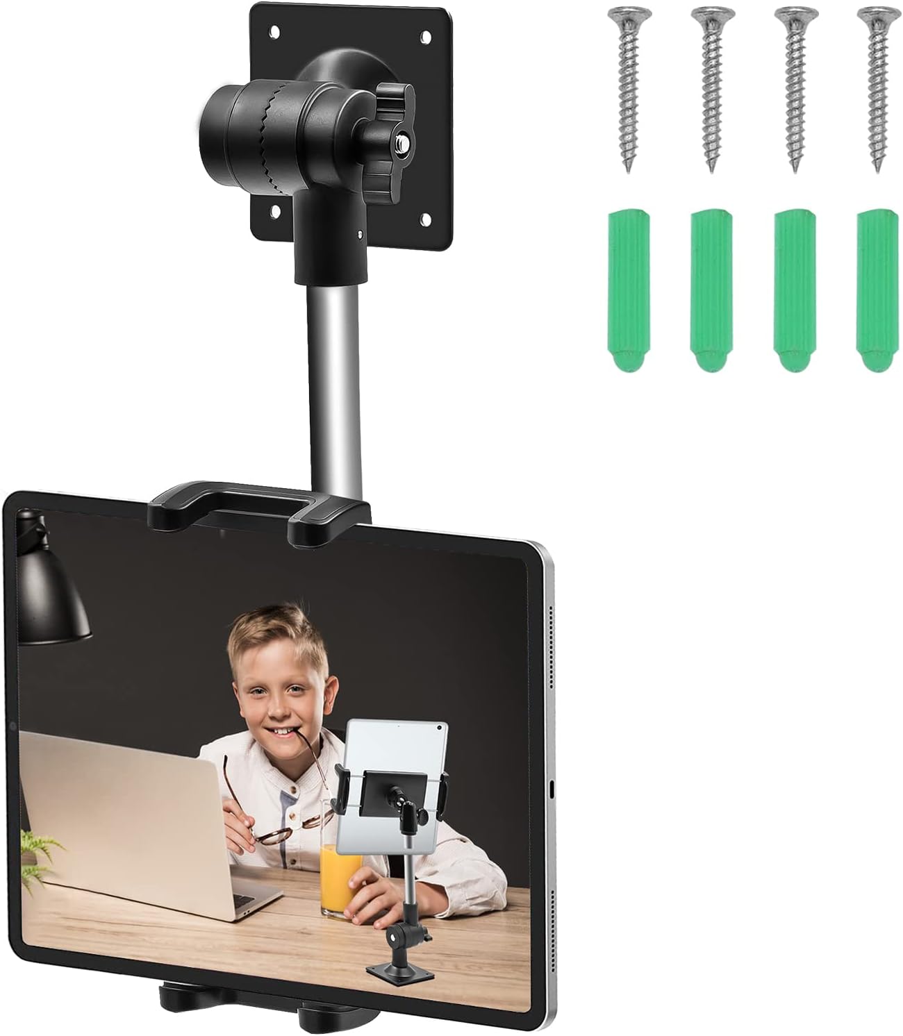 Wall Mount Tablet Holder - Kolasels Adjustable Horizontal/Vertical Tilt ...