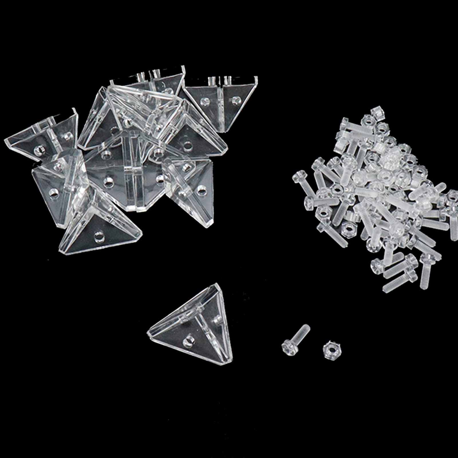 Amazon.com: Bitray 12Pcs Acrylic Corner Brackets Clear Corner Brace ...