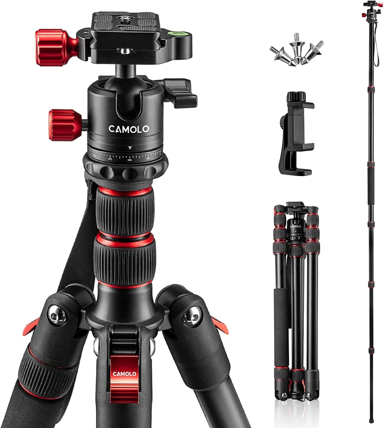 SMALLRIG Aluminium Mini Stativ Tripod 20 Zoll/ 52 cm Desktop-Stativ mit ...