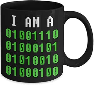 Amazon.com: Animal Ave I Am A Nerd Binary Code ASCII Coffee Mug : Home ...