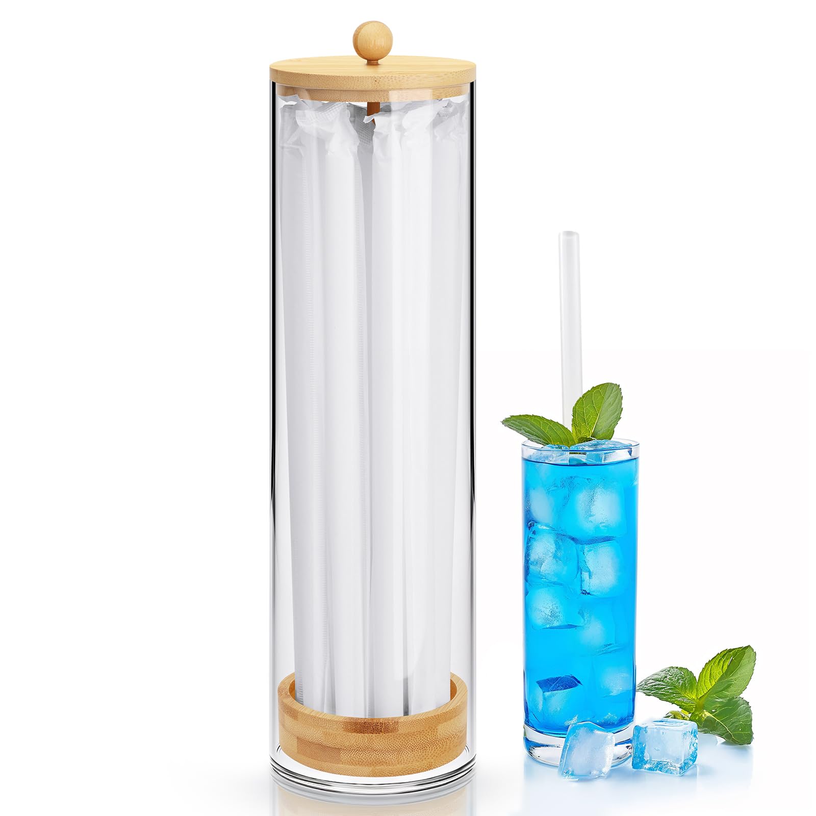 Amazon.com: JYPS Acrylic Straw Holder Dispenser for Counter - 13 Inch ...