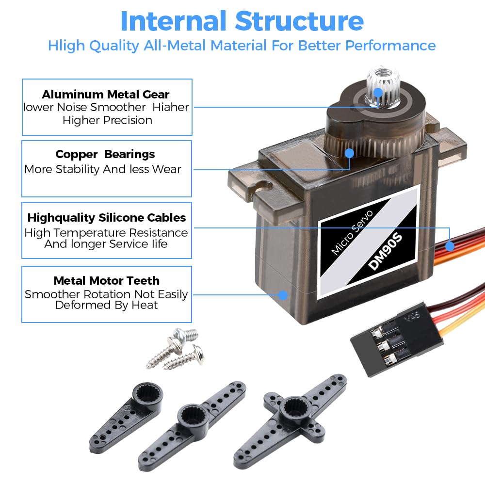 Snapklik.com : 4pcs Metal Gear Servo Digital Micro Servo Motor For RC ...