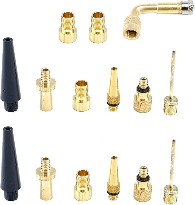 Amazon.com : FarBoat 15pcs Bicycle Valve Adapters Kit Tire Inflator ...