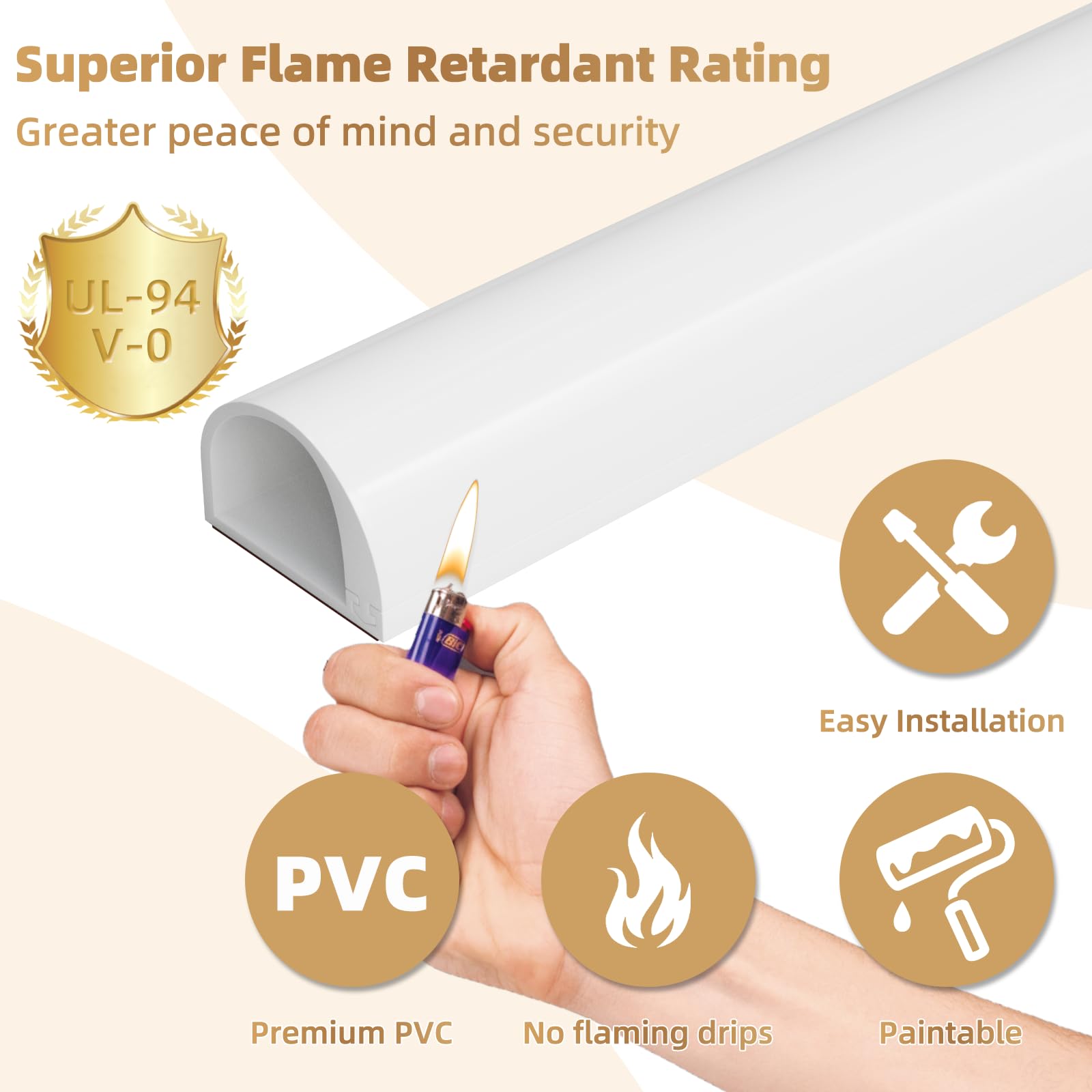 Snapklik.com : 78" Side Open One Cord Hider For Wall Mounted Tv ...