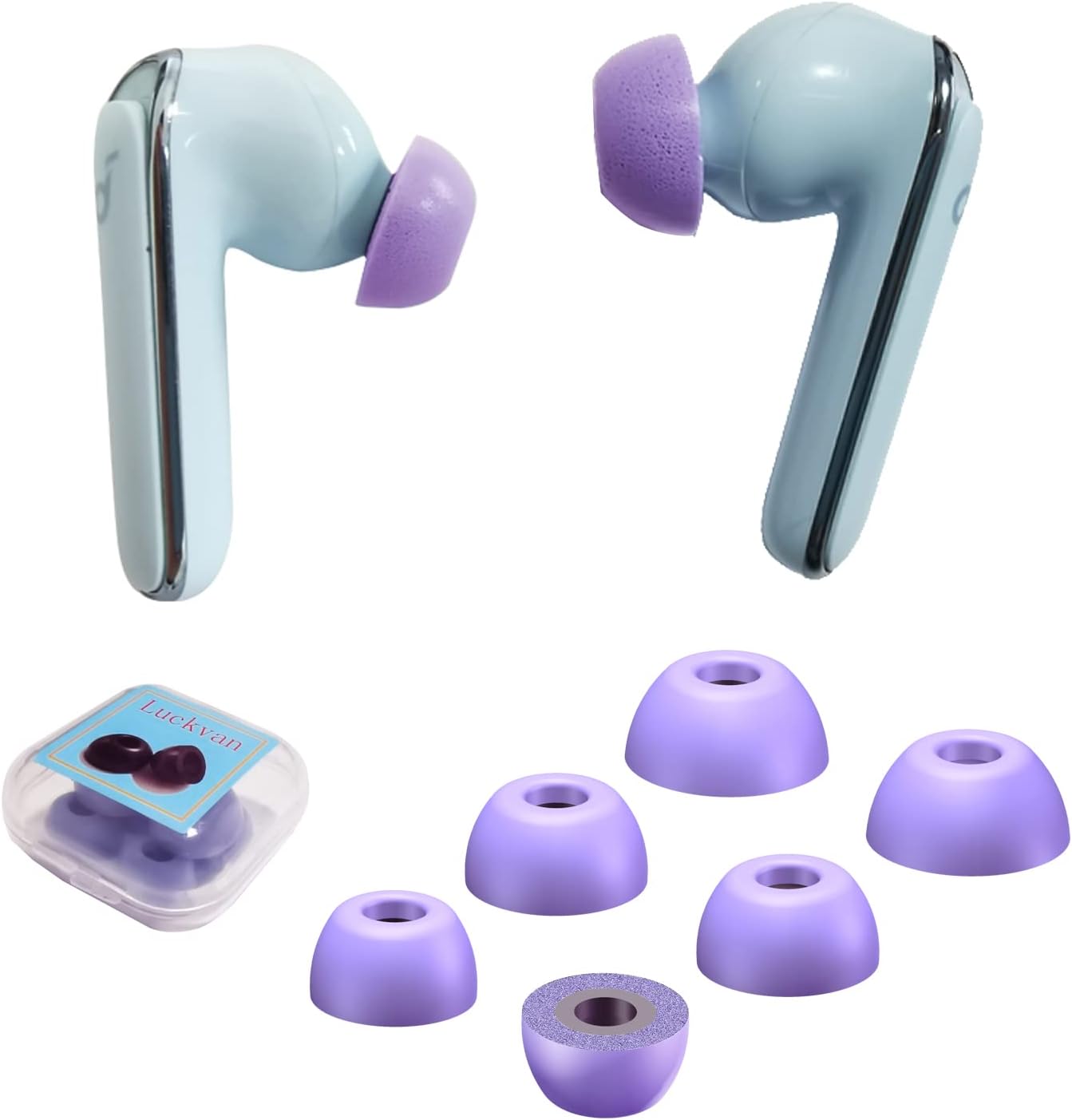 Amazon.com: JLab Cloud Foam Mnemonic Earbud Tips, 4 Pairs of Custom Fit ...