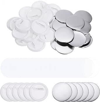 Amazon.com: MECCANIXITY Blank Pin Back Button Parts, 50mm 1.97 Inch ...