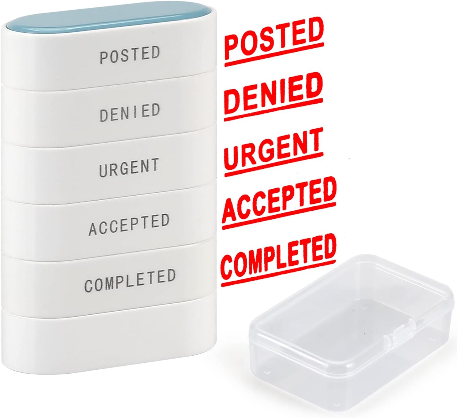 Amazon.com : DENIED Red Office Stock Self-Inking Rubber Stamp ...