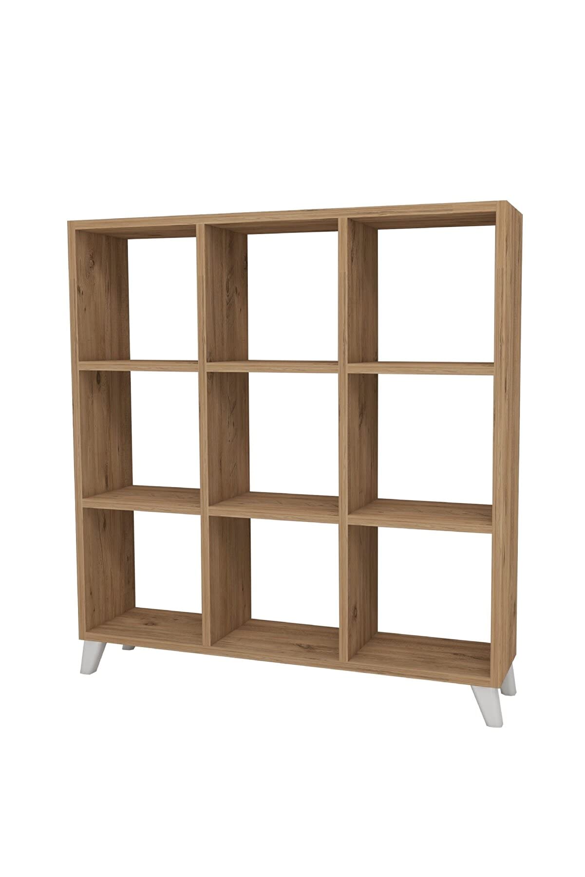 HomeHQ Cubby Bookcase, With 9 Cubes Bookshelf, Decorative Bookshelf ...