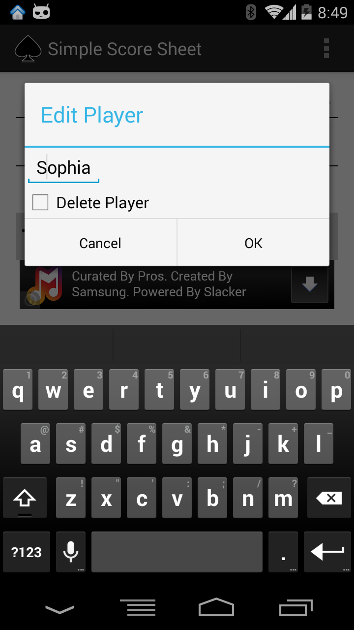 Simple Score Sheet - App on Amazon Appstore