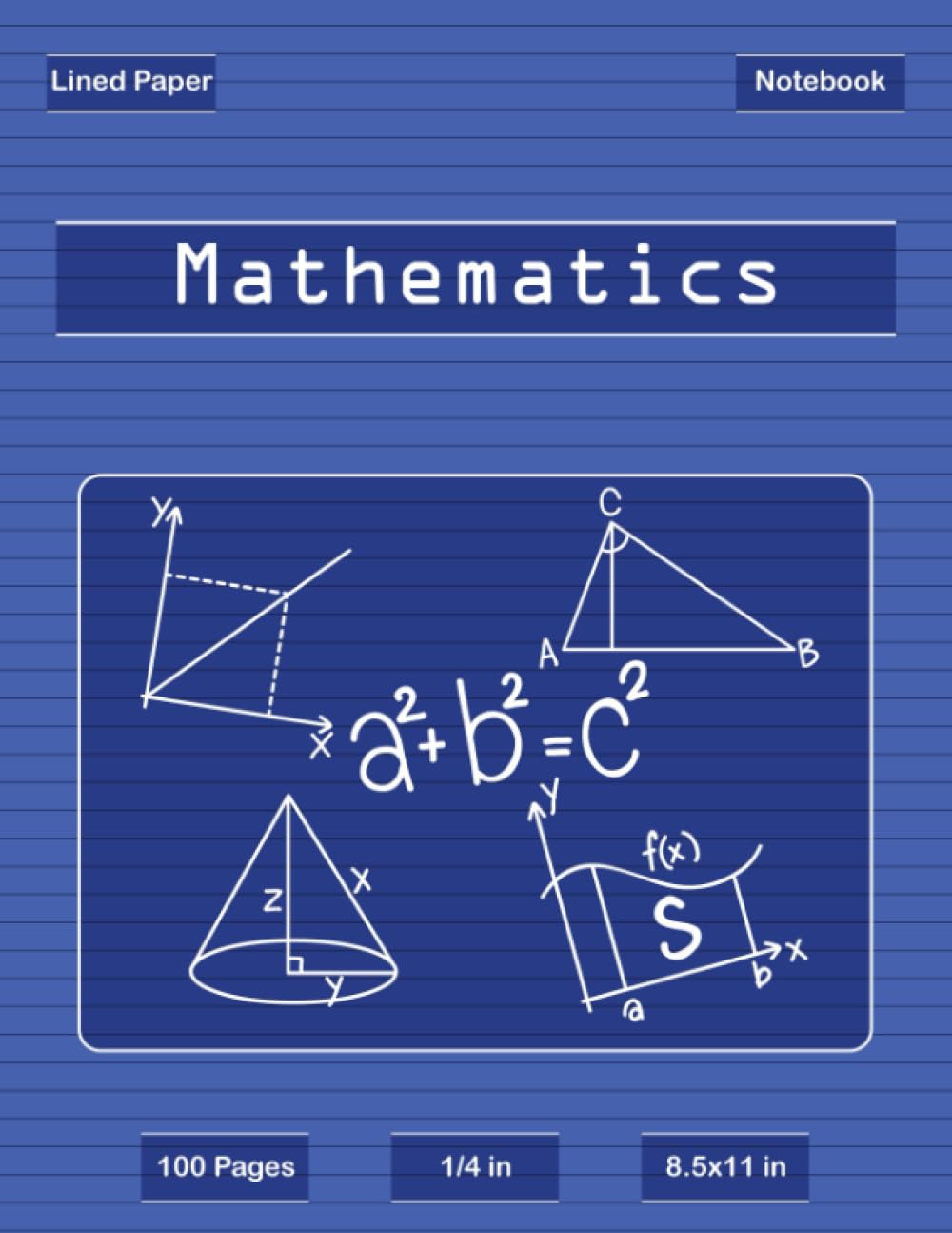MATHEMATICS lined paper copybook 8.5 x 11: (100 Pages / 8.5 x 11) Lined ...