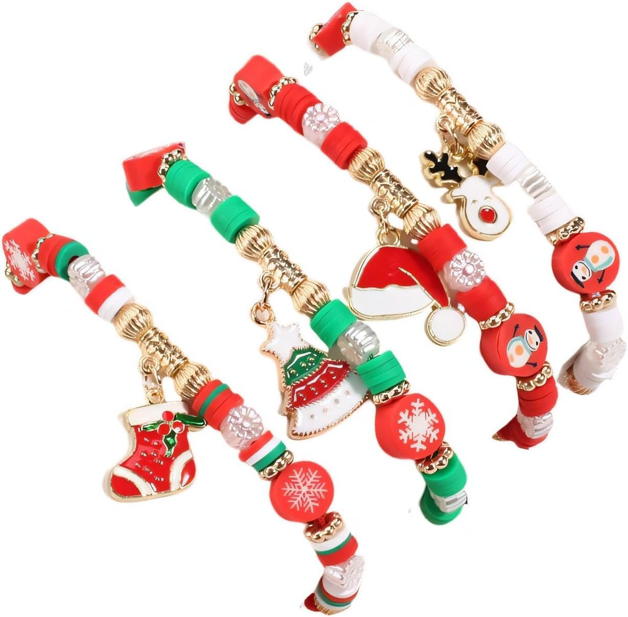 Amazon.com: Pingyongchang Christmas Bracelets Set for Women Xmas Preppy ...