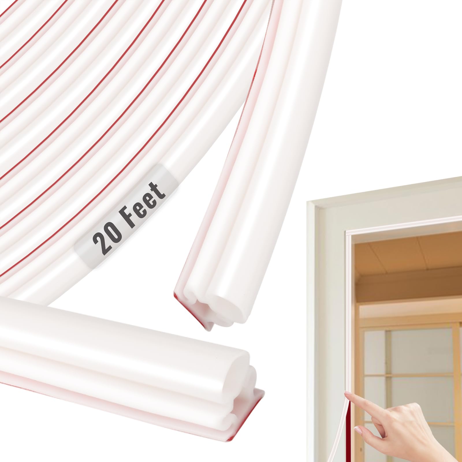 Snapklik.com : Weather Stripping, White D-shaped Rubber Seal Strip For ...